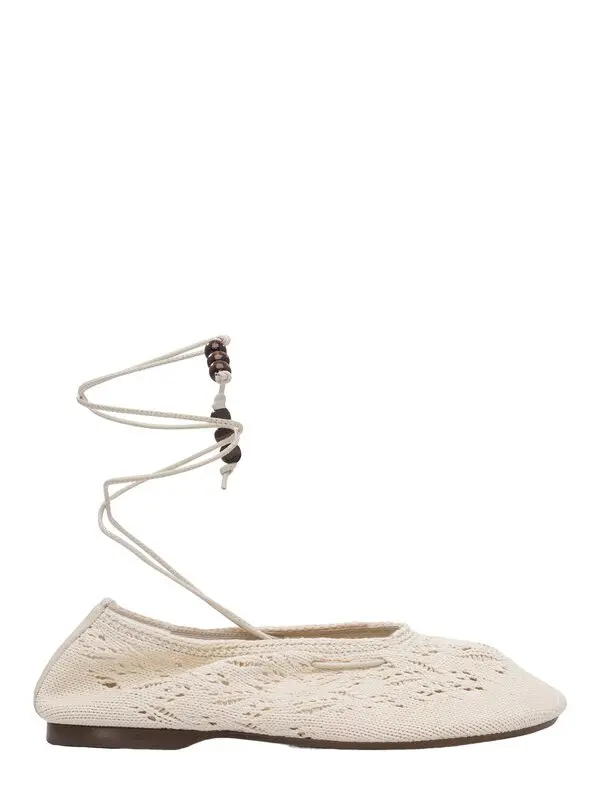 ALOHAS Rosemary Crochet Ballerinas - White