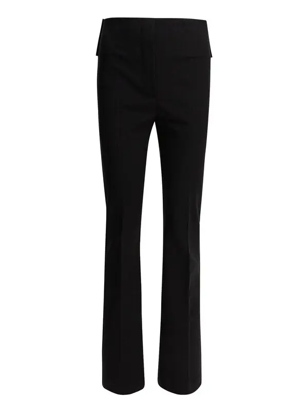 Max Mara Flared Trousers With Leather Belt - Black