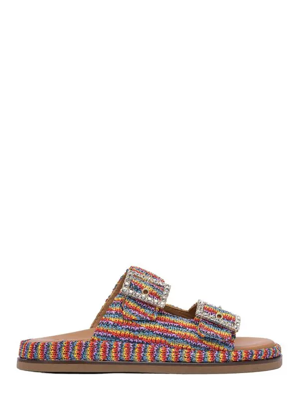 ALIBI Raffia Sandals - Pink
