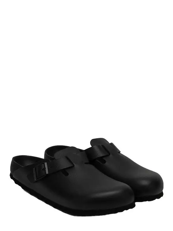 BIRKENSTOCK Boston Smooth Leather Slipper - Black