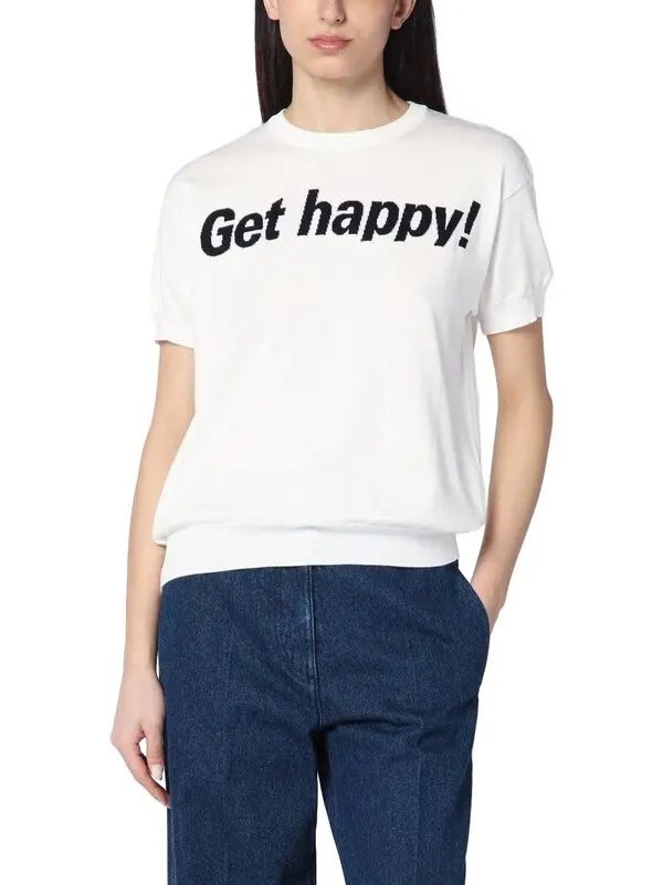 Moschino Get Happy Cotton T-shirt - White