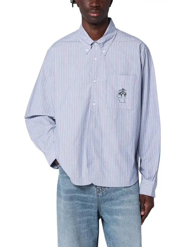 BRAIN DEAD Striped Cotton Shirt Brooks Brothers X - Blue
