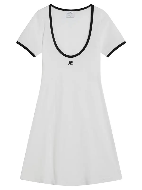 COURREGES Cotton Mini Dress - White