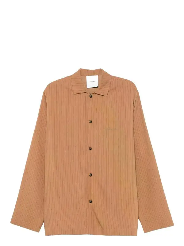 Nanushka Pinstriped Shirt - Brown