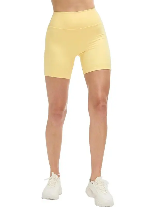 PELOTON High-rise 7" Bike Shorts - Pale Banana