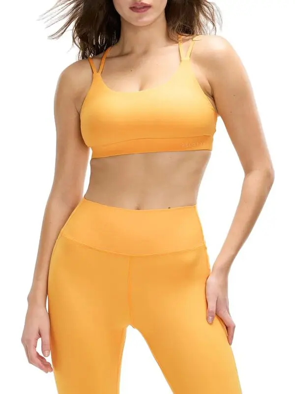 PELOTON Cadent Strappy Y Back Bra - Amber