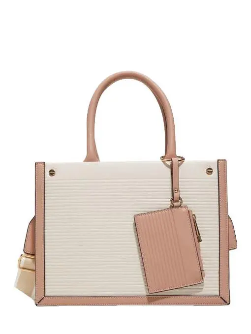 Aldo Daspias Faux Leather Top Handle Bag - Bone