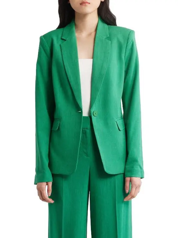 TAHARI ASL One-button Blazer - Clover