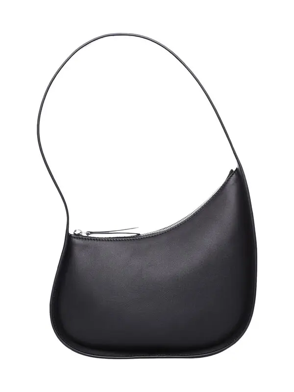 THE ROW Half Moon Shoulder Bag - Black