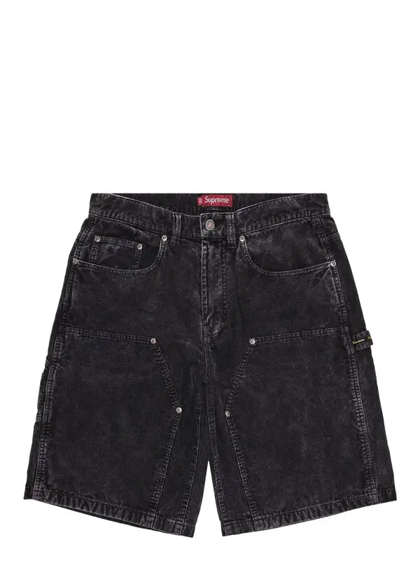 Supreme Washed Corduroy Double Knee Painter Short - Black