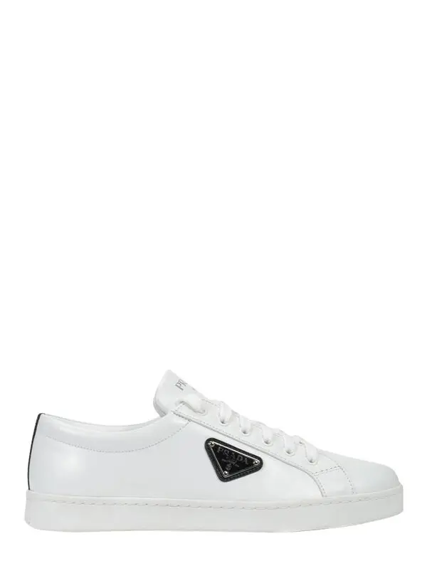 Prada Logo Brushed Sneakers - White