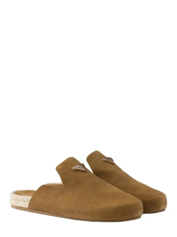 Prada Suede Mules - Cinnamon