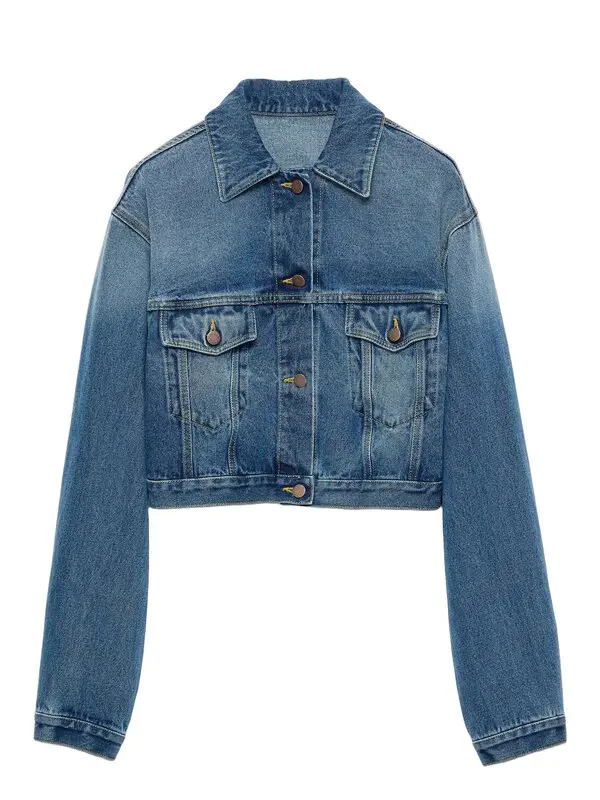 Prada Denim Blouson Jacket - Light Blue