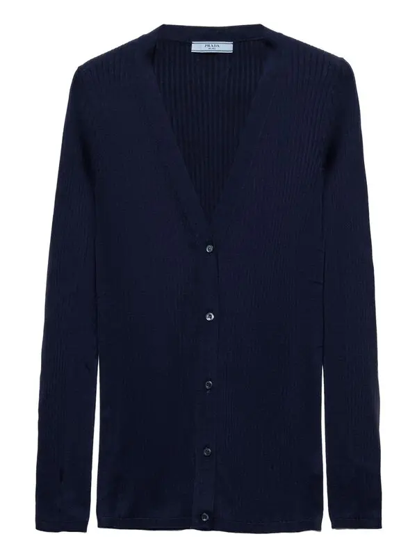 Prada Cotton Cardigan - Navy