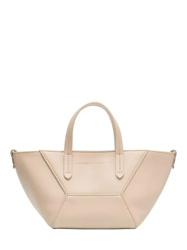 Brunello Cucinelli Geo Mini Tote - Ivory