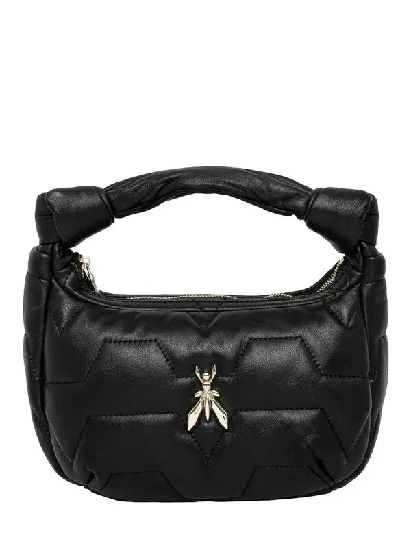 Patrizia Pepe Leather Shoulder Bag - Black
