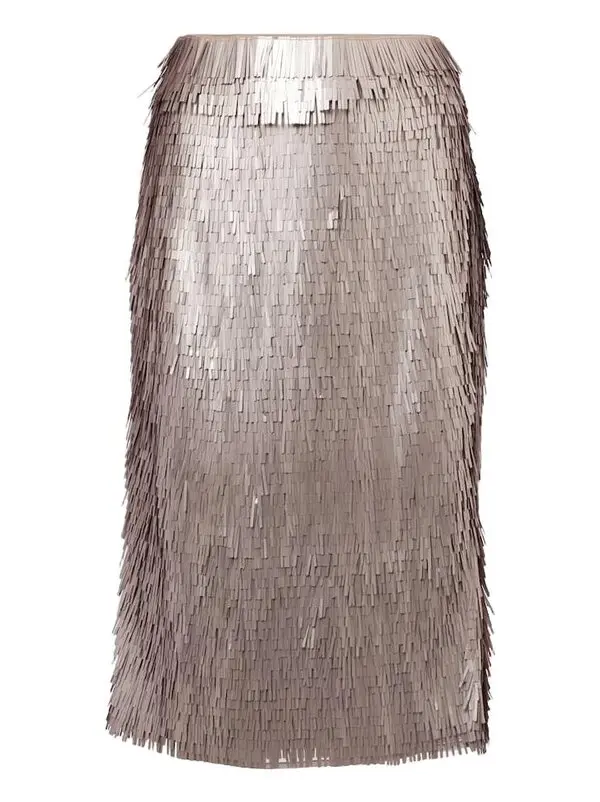 RÓHE Sequined Pencil Skirt - Silver
