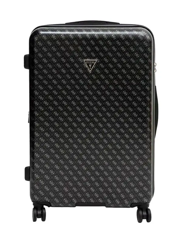 Guess Monogram Pattern Luggage - Black