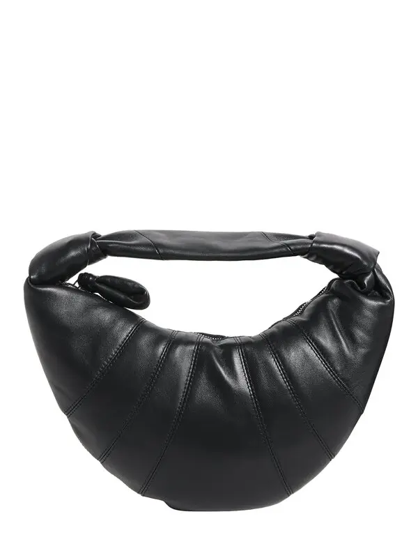 LEMAIRE Mini Fortune Croissant Lambskin Shoulder Bag - Black