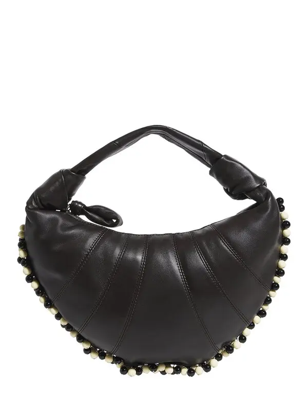 LEMAIRE Mini Fortune Croissant Lambskin Shoulder Bag - Brown