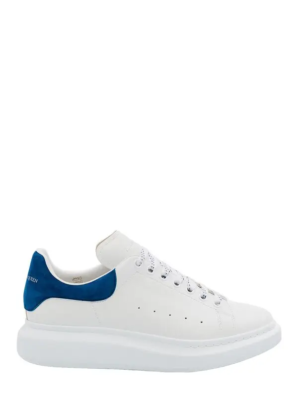 Alexander McQueen Leather Oversized Sneakers - White/blue
