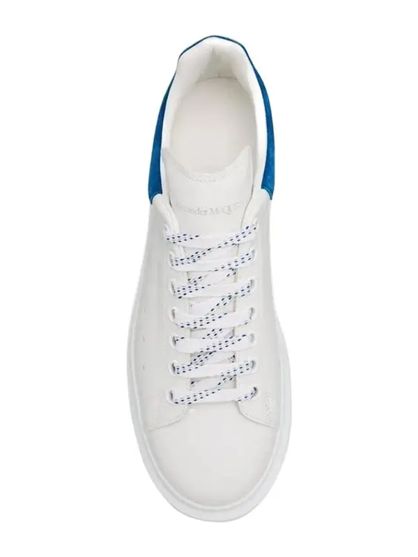 Alexander McQueen Leather Oversized Sneakers - White/blue