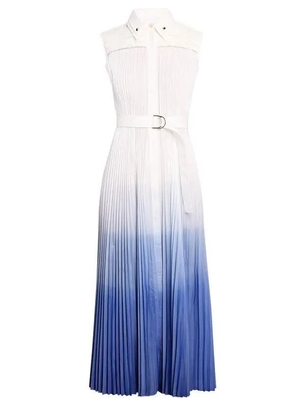Acler Northella Sleeveless Pleated Midi Dress - Ivory  Midnight