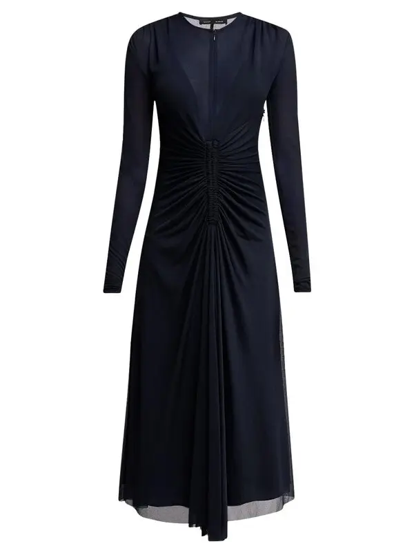 Proenza Schouler Kerstin Ruched Crepe Jersey Midi Dress - Midnight