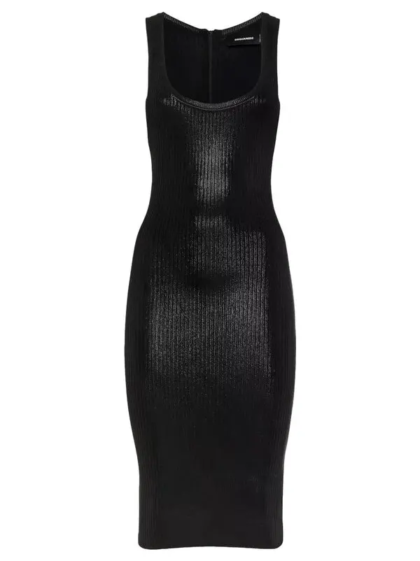 Dsquared2 Ribbed-knit Dress - Black
