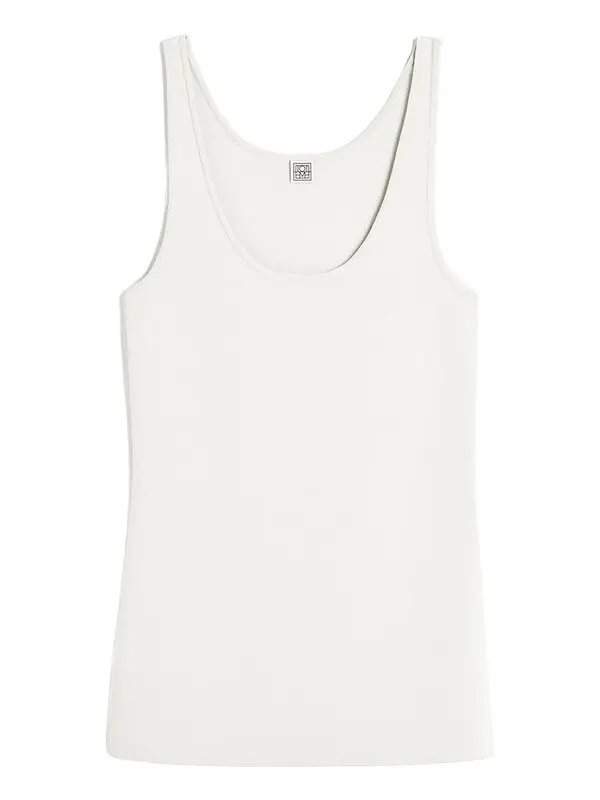 TOTEME Compact Knit Tank - White 047