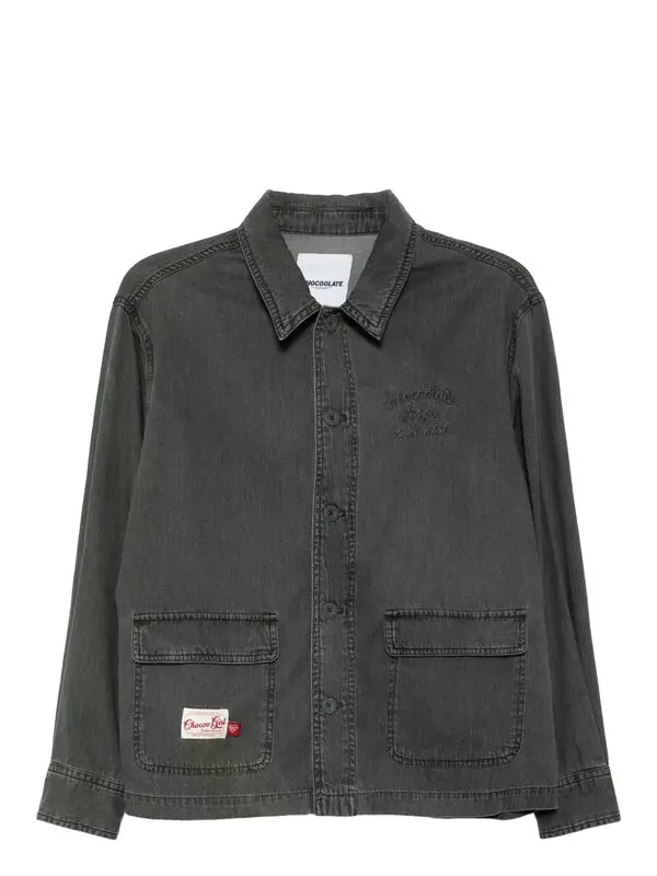 CHOCOOLATE Logo-embroidered Shirt - Grey