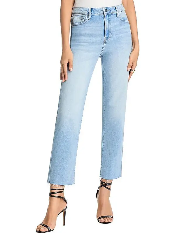 Aqua High-rise Straight Leg Jeans - Light