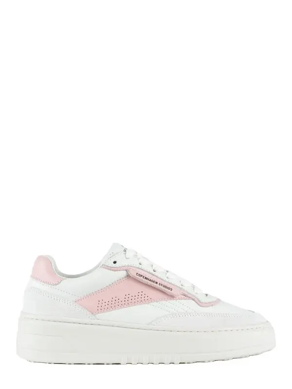 SUMMERY COPENHAGEN Cph89 Leather Mix Sneakers - White, Pink