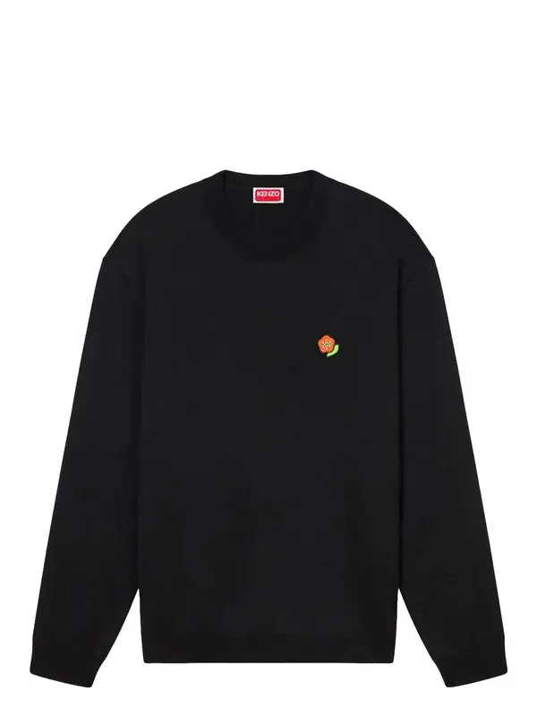 Kenzo Crew Neck Wool Sweater - Black