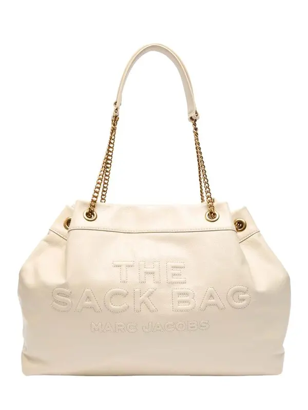 Marc Jacobs Chain Sack Large Leather Tote - White
