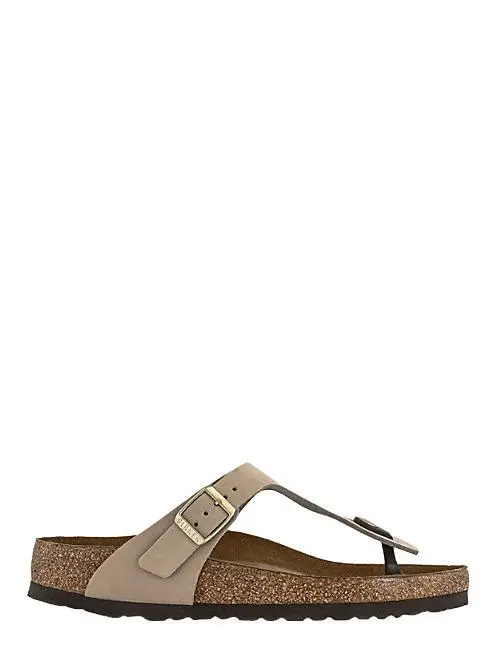 BIRKENSTOCK Gizeh Leather Sandals - Sandcastle Nubuck