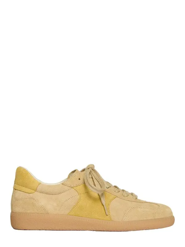 Freda Salvador Jackie Court Sneaker - Butter Suede Combo
