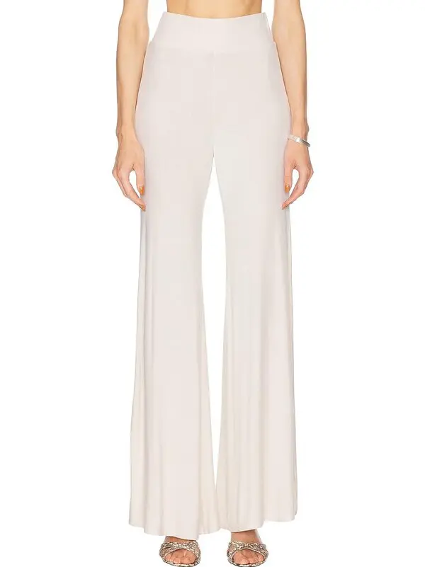 Enza Costa Silk Knit Bias Pant - Canvas
