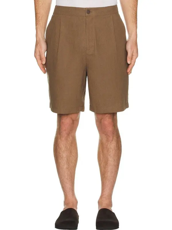 WAO Relaxed Linen Blend Short - Brown