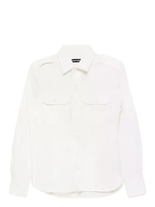 TOM FORD Poplin Shirt - Neutrals