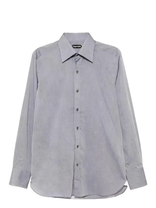TOM FORD Sharkskin Shirt - Grey