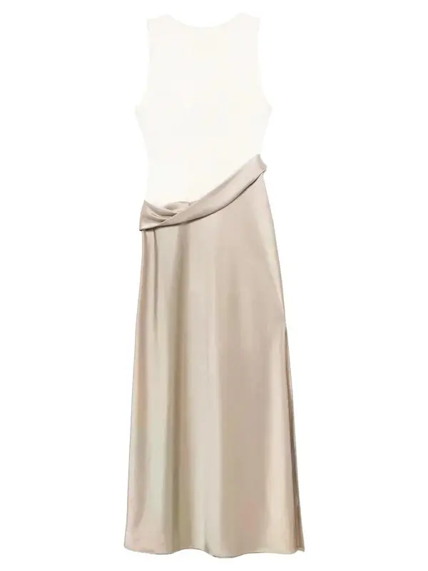 Nanushka Draped-detail Maxi Dress - Neutrals