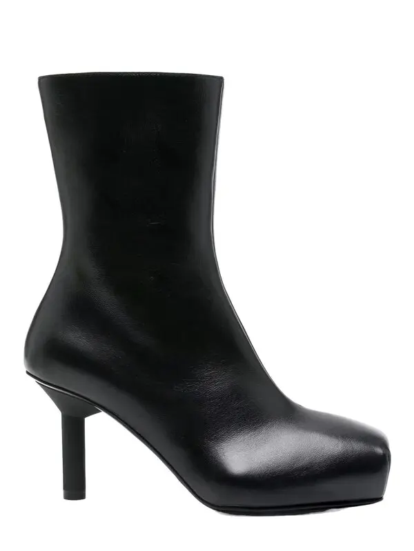 ALAINPAUL 75mm Leather Ankle Boots - Black