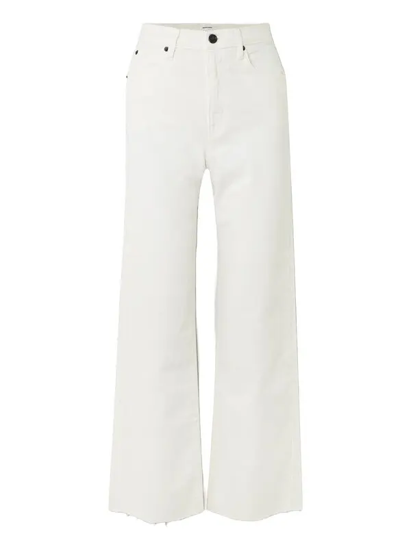 SLVRLAKE Grace High-rise Wide-leg Jeans - White