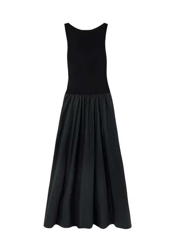 ST. AGNI Open-back Maxi Dress - Black