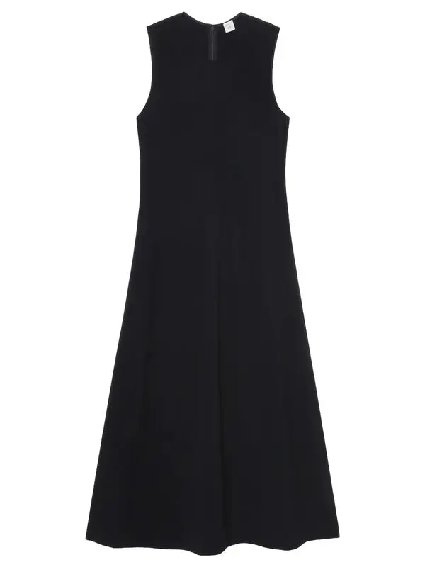 TOTÊME Sleeveless Flared Hem Dress - Black