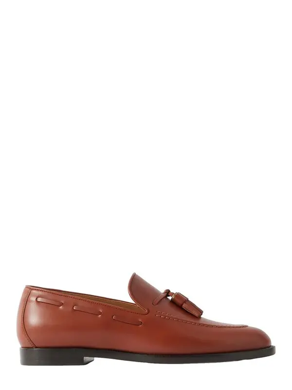 Loro Piana Francis Tasseled Leather Loafers - Brown