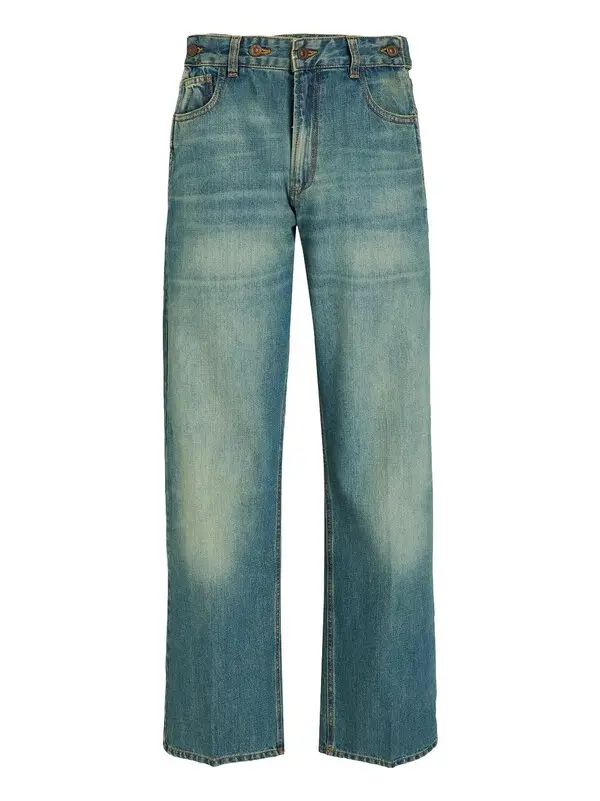 Victoria Beckham High-rise Straight-leg Jeans - Mid Denim