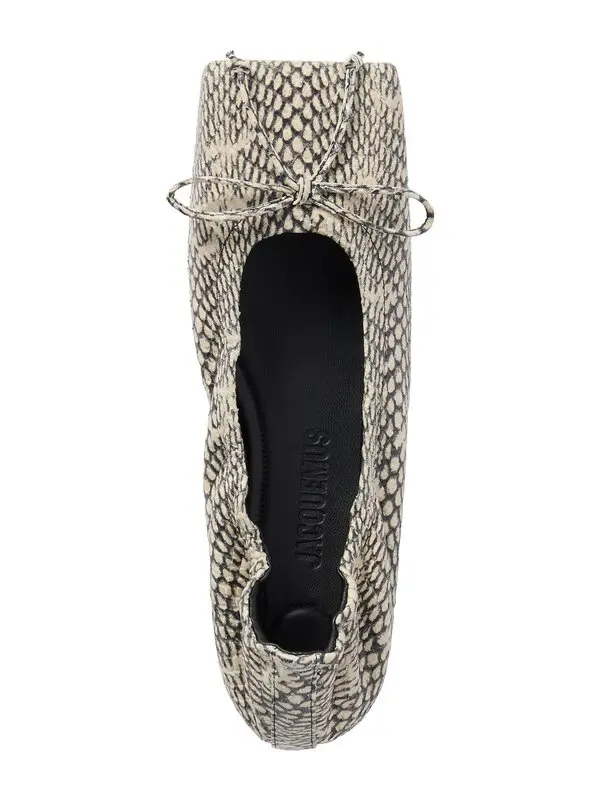 Jacquemus Snake-effect Leather Ballet Flats - Animal Print