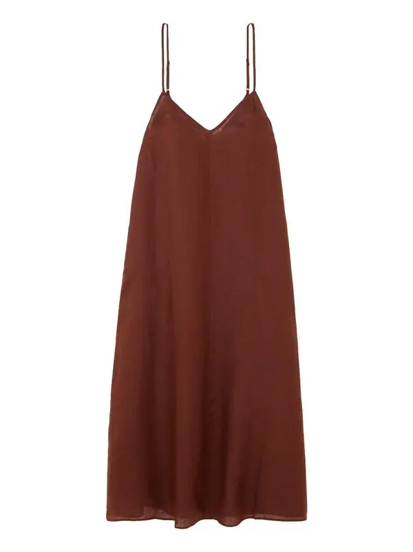 ERES L'intemporel Snob Linen Midi Dress - Brown